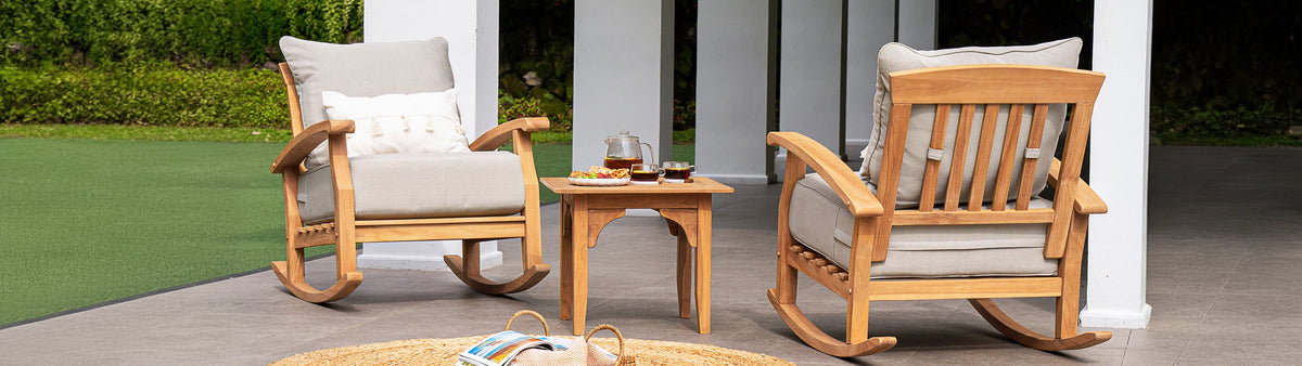 Teak Rocking Chairs | Outdoor Patio Rocking Chairs | Teak Patio Rocker ...