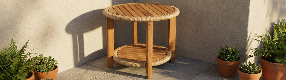 Teak Side Table | Outdoor Patio Side Table | Small Outdoor Side Table ...