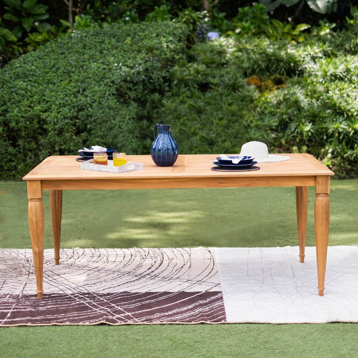 Livingston Teak Wood Outdoor Dining Table | Cambridge Casual