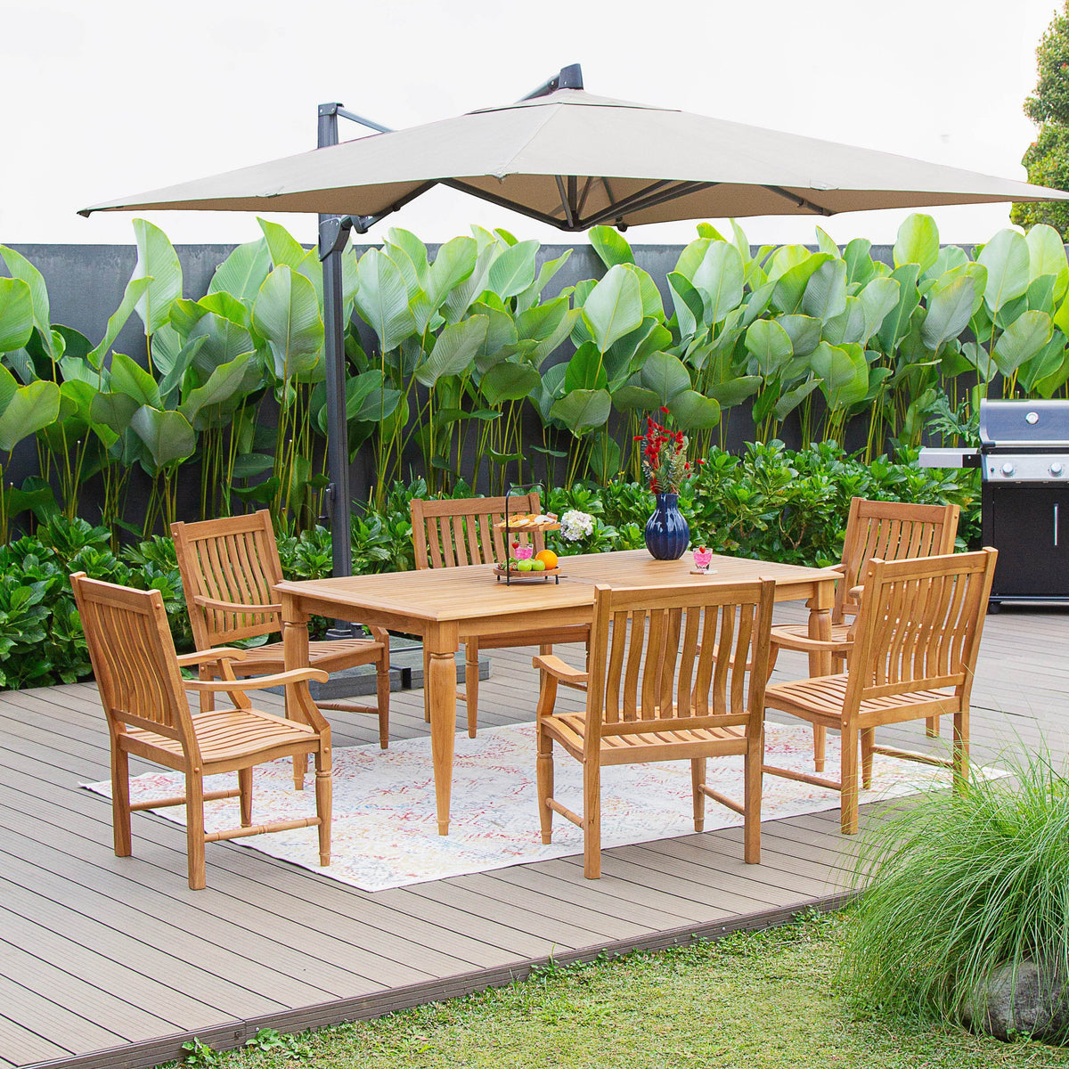 Livingston Teak Wood Outdoor Dining Table | Cambridge Casual