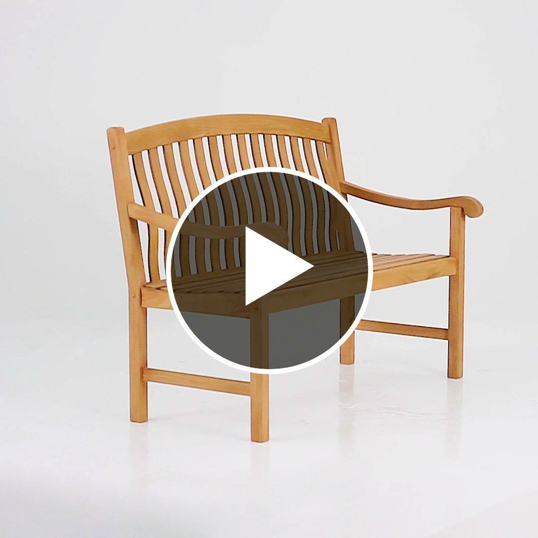 Vermont Teak Wood Outdoor Bench | Patio Furniture – Cambridge Casual