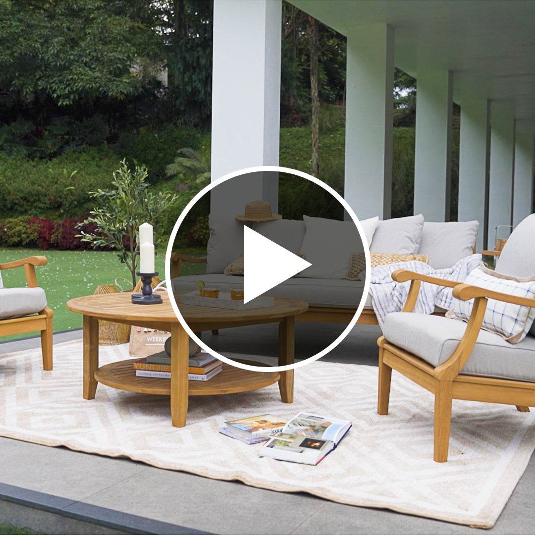 Robin Teak Wood Outdoor Sofa Daybed | Cambridge Casual