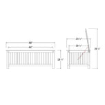 Richmond Teak Wood Outdoor 48 Inch Deck Box | Cambridge Casual